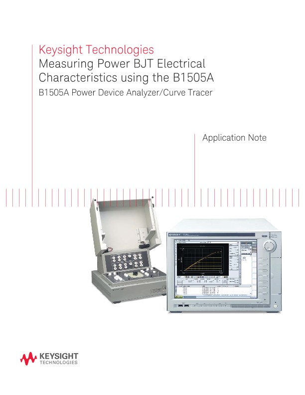 Measuring Power BJT Electrical Characteristics using the B1505A PDF ...